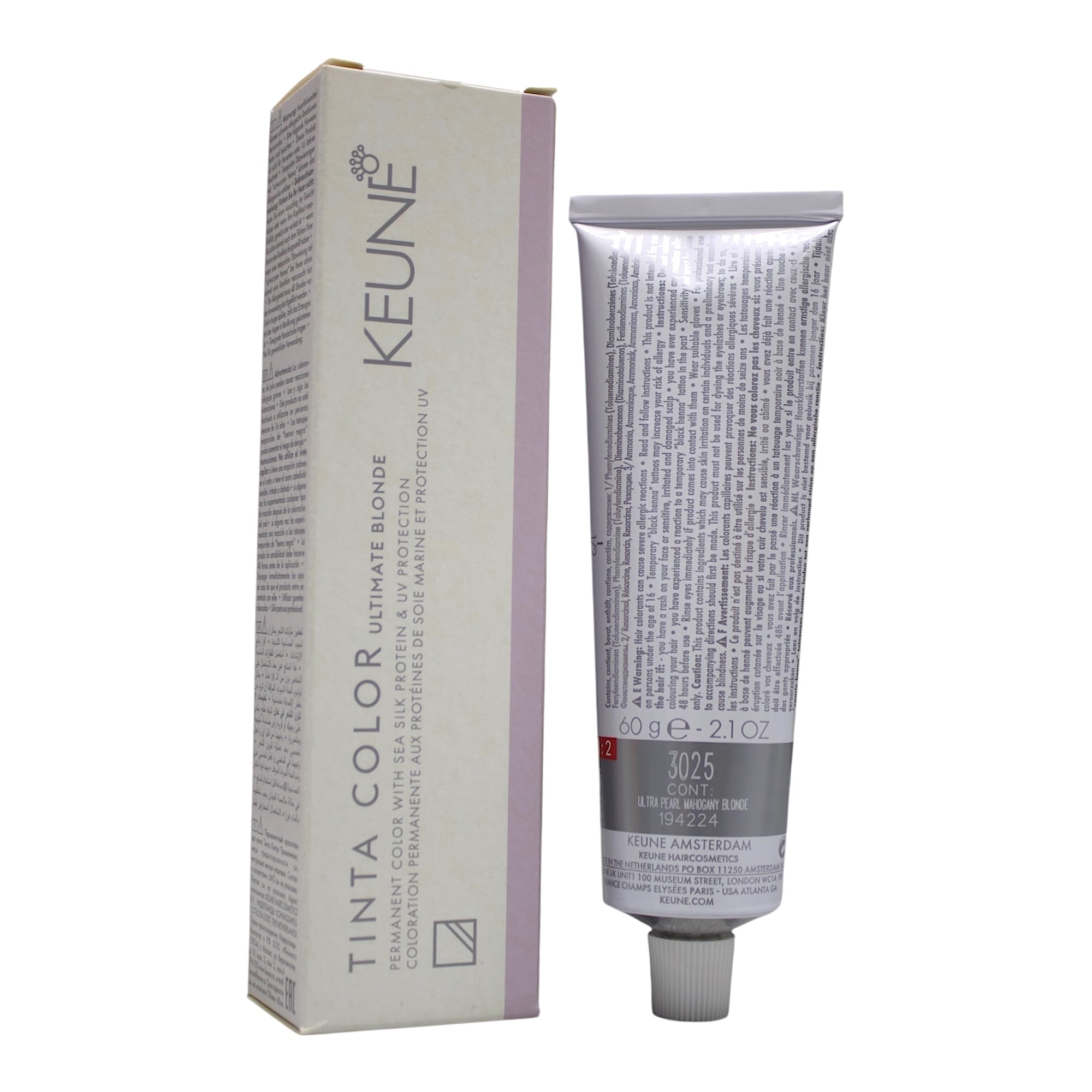 Keune Tinta Color 3025 Permanent Color Ultimate Blonde Ultra Pearl ...